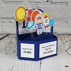 Outer Space Pop up Box Card, Pop up 3D Card, Planet Card, Astronaut Pop ...