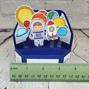 Outer Space Pop up Box Card, Pop up 3D Card, Planet Card, Astronaut Pop ...