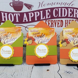 Fall Apple Cider Favor, Hot Chocolate Favor, Hot Chocolate Pocket ...