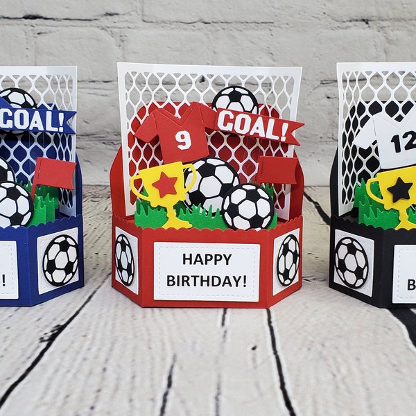 Soccer 3d Card - Etsy
