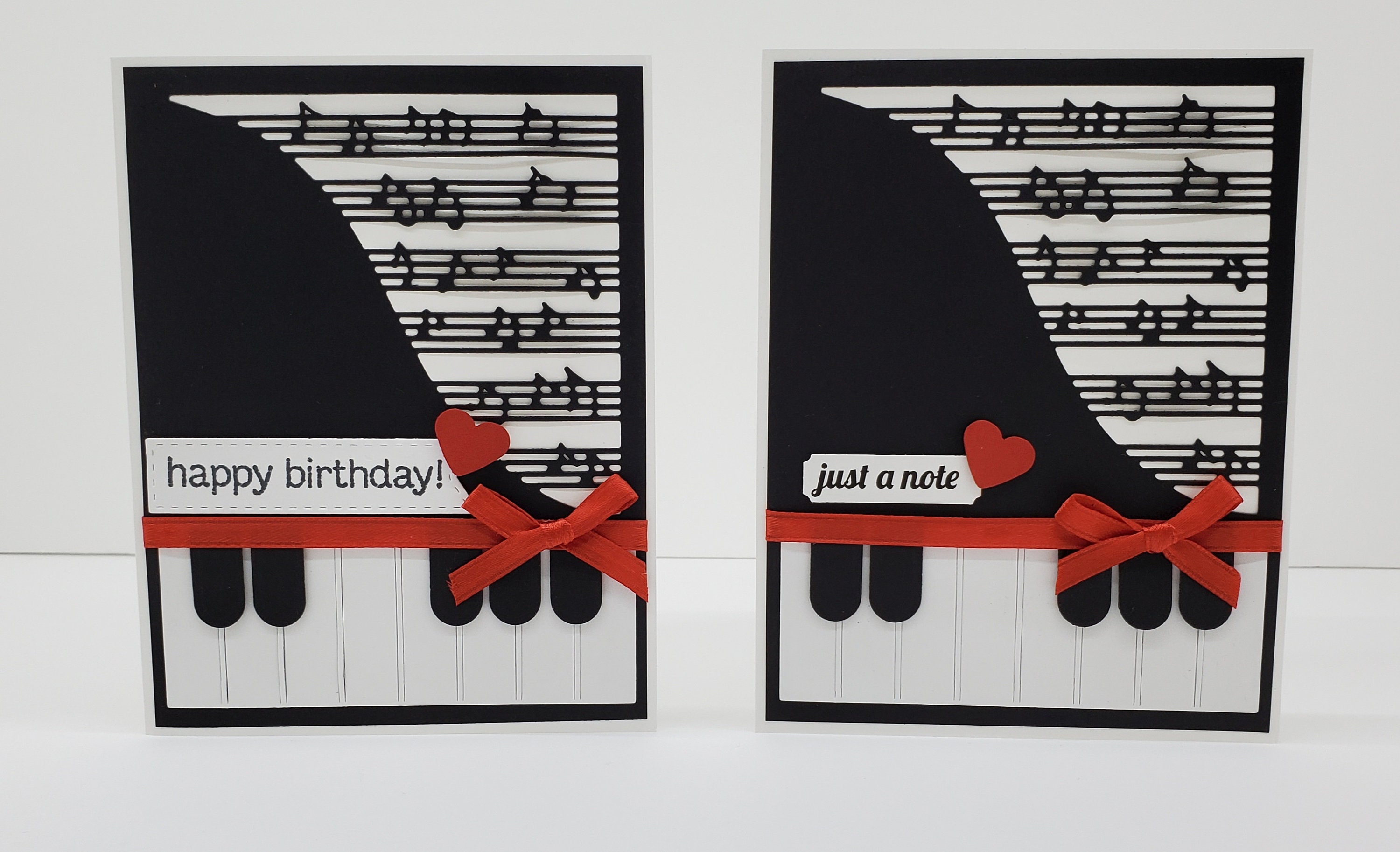 Piano Birthday Card Handmade Piano Card Birthday Card for | Etsy