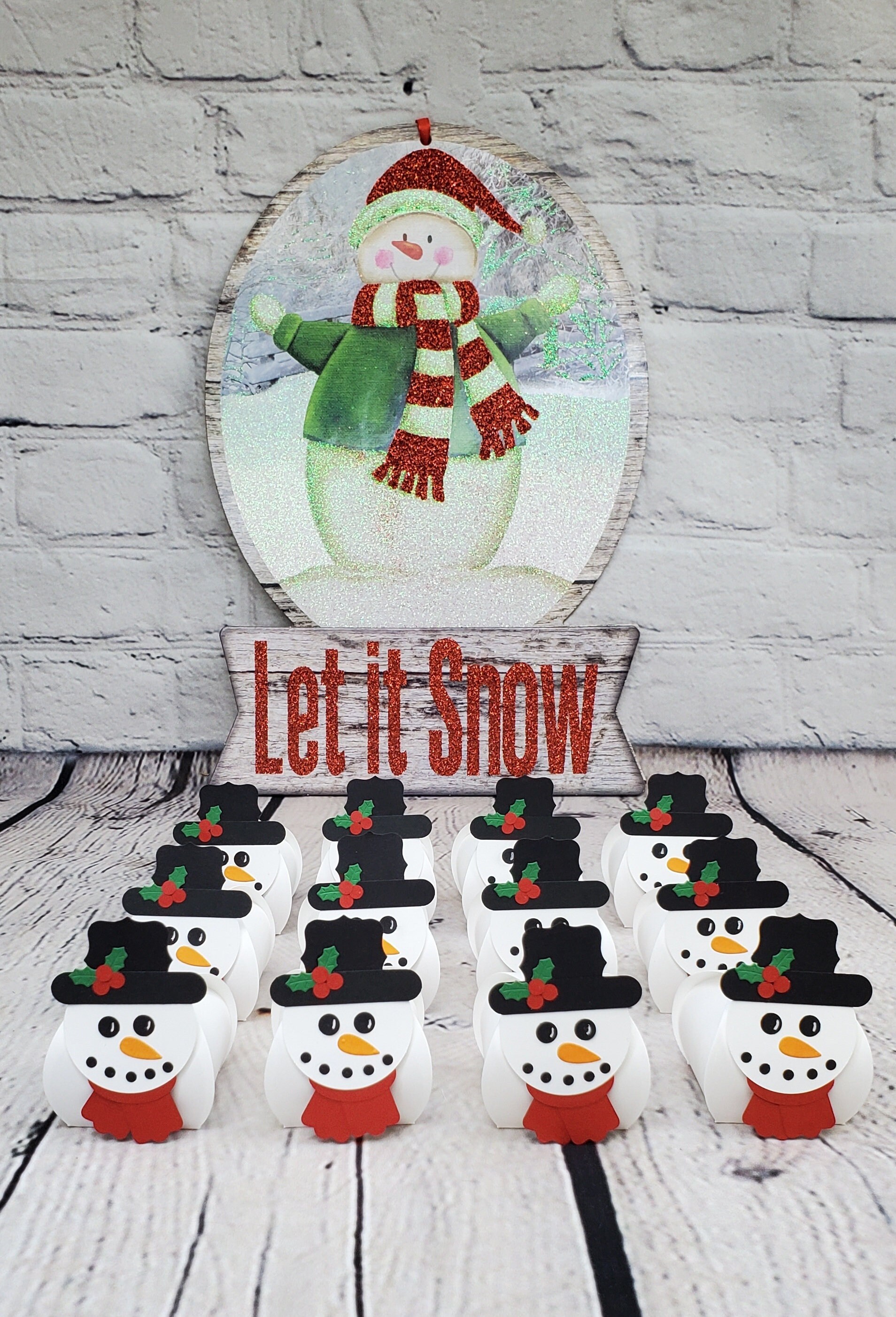 Snowman Treat Boxes Snowman Favor Boxes Christmas Treat | Etsy