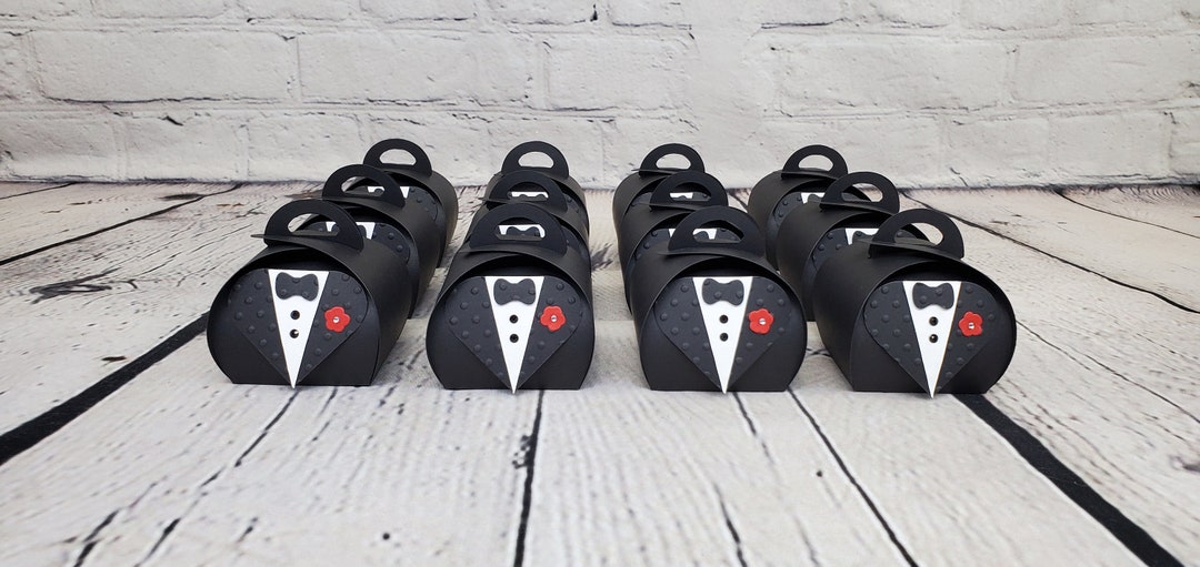 Large Tuxedo Favor Boxes,wedding Treat/favor Boxes,wedding Party Favor ...