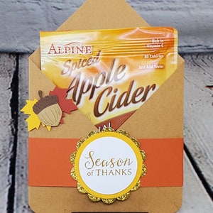 Fall Apple Cider Favor, Hot Chocolate Favor, Hot Chocolate Pocket ...