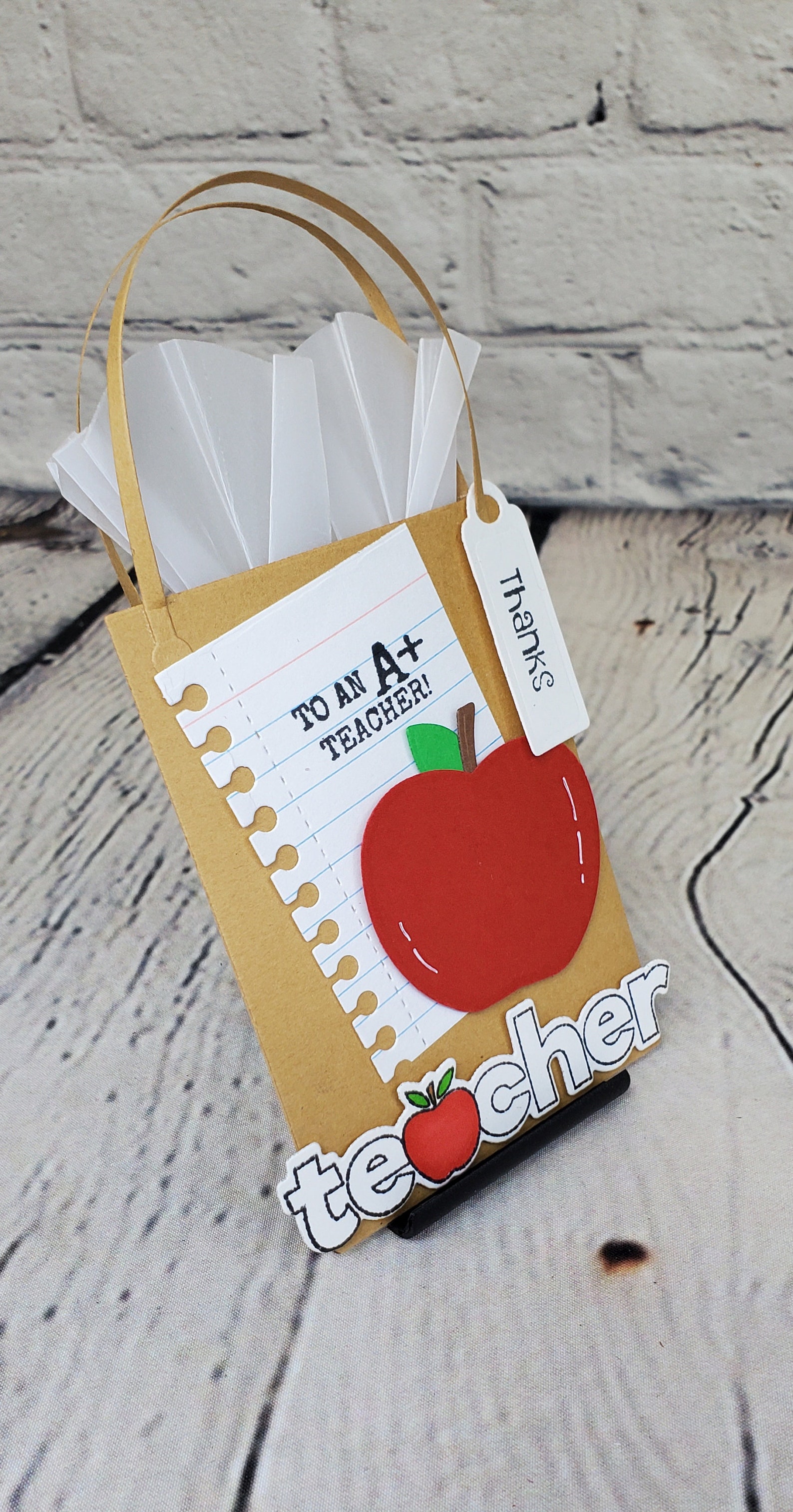 Notebook Paper Teacher Gift Card Holderteacher Appreciation - Etsy