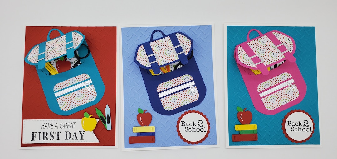 Back to School Backpack Card for Student or Teacher, 1st Day of School ...