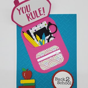 Back to School Backpack Card for Student or Teacher, 1st Day of School ...
