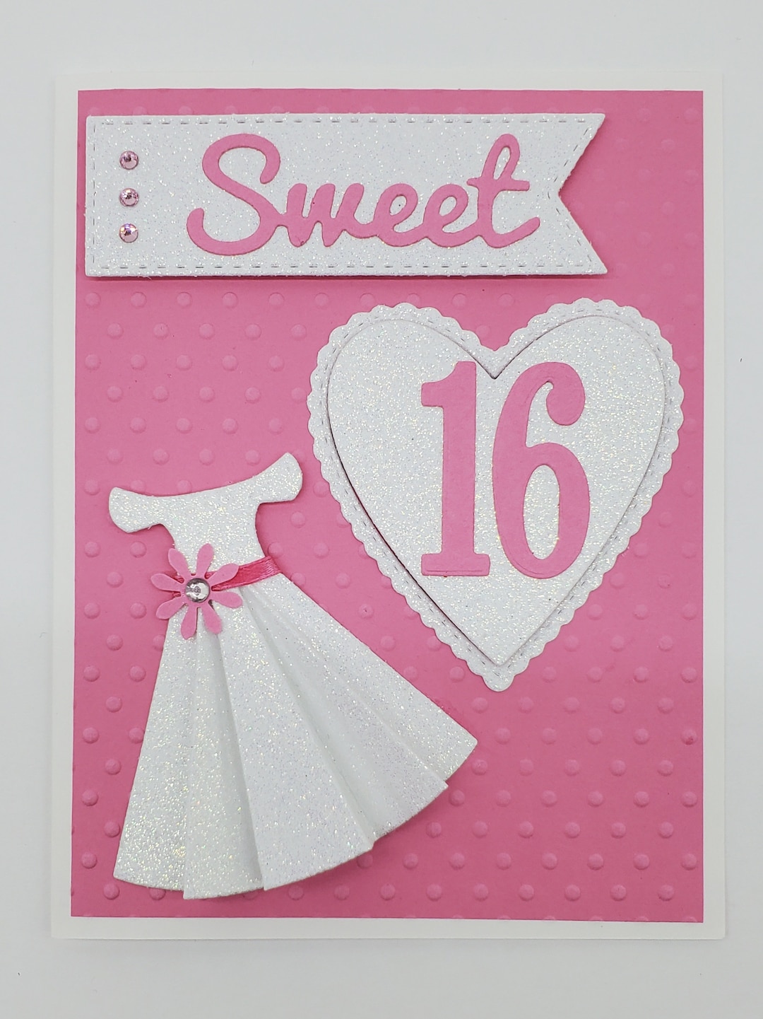 Sweet 16 Card,happy Birthday Card for Girls,handmade Custom ...