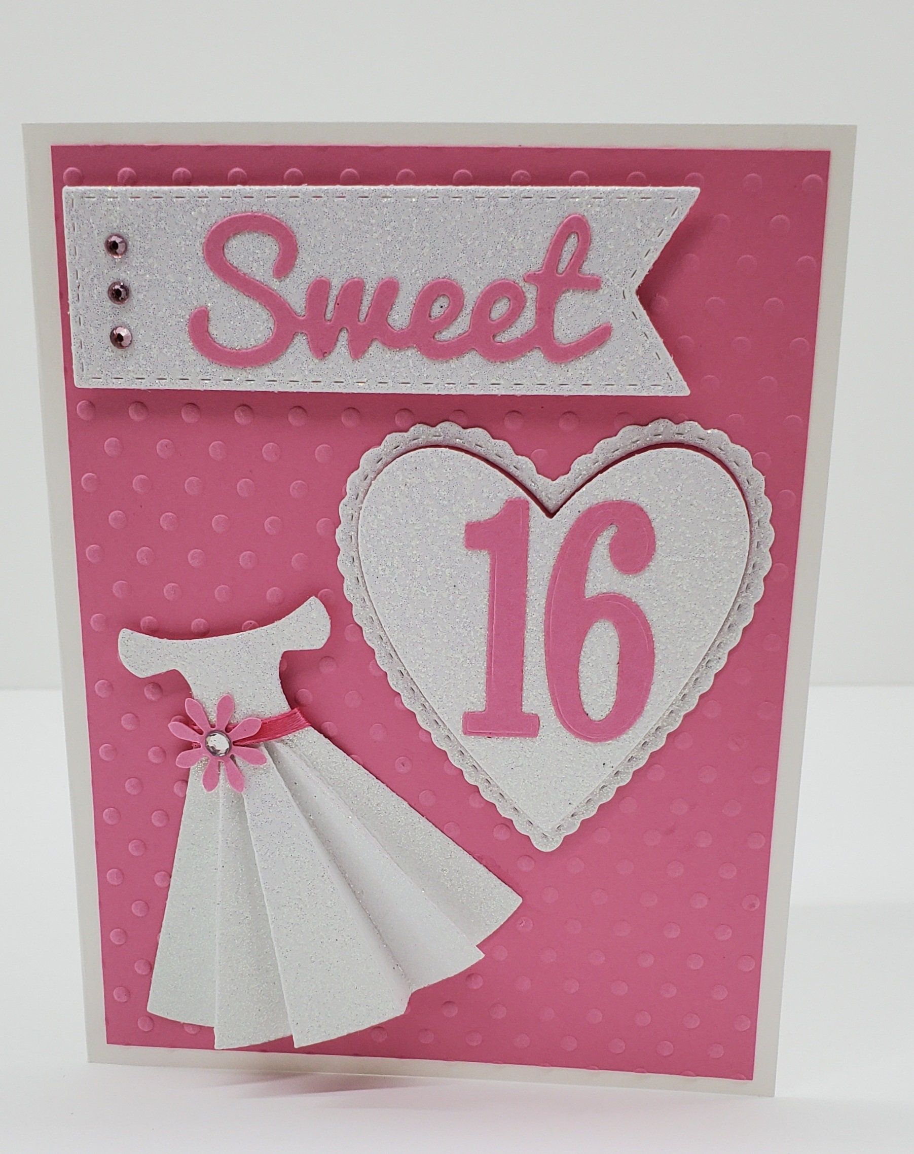 Sweet 16 Cardhappy Birthday Card for Girlshandmade Custom - Etsy