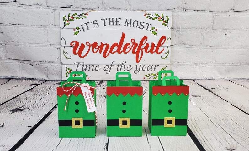 Christmas Elf Treat Bags Elf Treat Boxes Elf Gift Card - Etsy