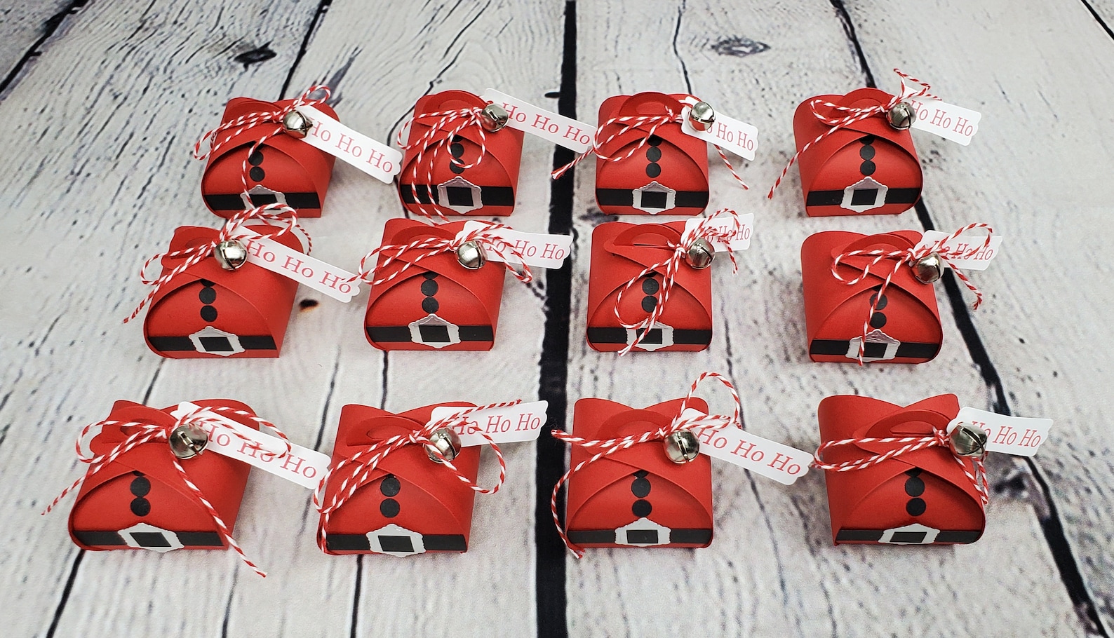 Santa Treat Boxes, Christmas Favor Boxes, Santa Favor Boxes, Santa Gift ...