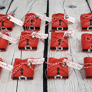Santa Treat Boxes, Christmas Favor Boxes, Santa Favor Boxes, Santa Gift ...