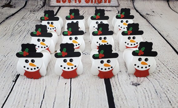 Snowman Treat Boxes Snowman Favor Boxes Christmas Treat | Etsy