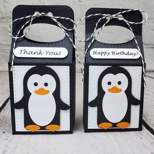Penguin Gable Treat Boxes, Penguin Party Favor, Penguin Gift Boxes ...