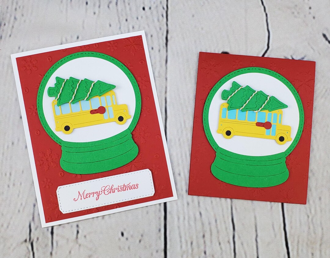 Christmas School Bus Driver Card or Gift Card Holder,bus Driver Thank ...