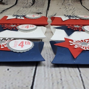 4th of July Pillow Treat Boxes,patriotic Treat Boxes,red,white,&blue ...