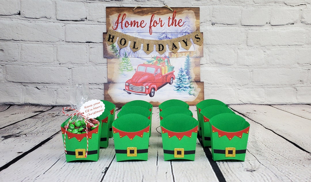Christmas Elf Fry Treat Boxes, Elf Treat Boxes, Christmas Treat Boxes ...