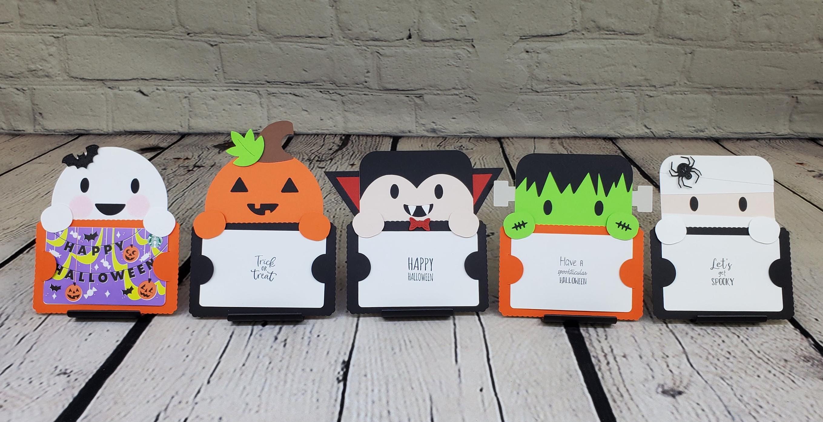 Halloween Crew Gift Card Holders,ghost/pumpkin/vampire/frankenstein ...