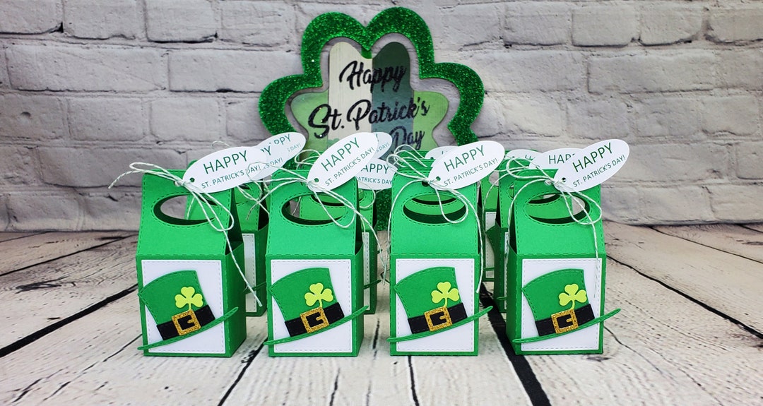 St.patricks Day Gable Boxes,st. Patrick's Day Treat/favor Boxes ...