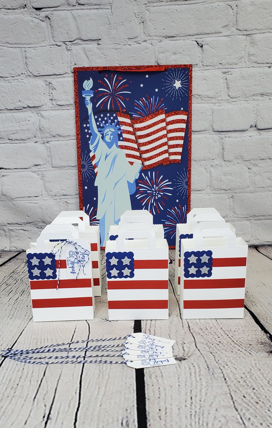 4th of July Treat Bags, Patriotic Treat Bags, Party Favor Bags,red ...
