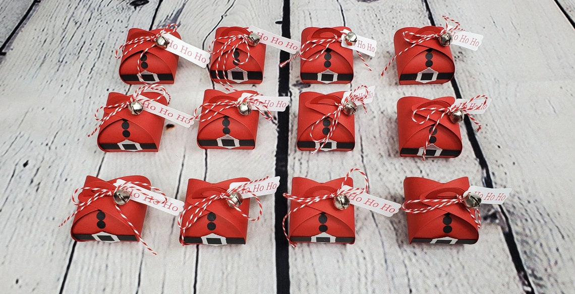 Santa Treat Boxes Christmas Favor Boxes Santa Favor Boxes - Etsy