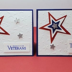 Memorial Day Handmade Card, Remembering Our Heroes, Red White and Blue ...