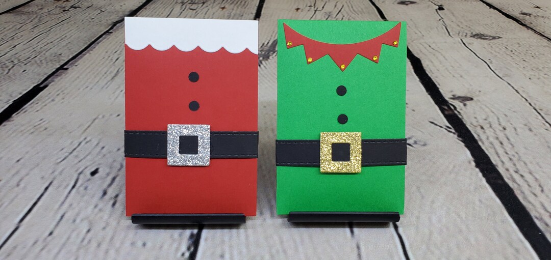 Santa or Elf Gift Card Holders Christmas Gift Card Holders - Etsy