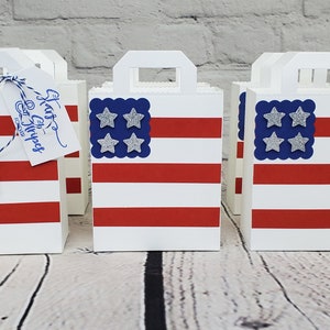 4th of July Treat Bags, Patriotic Treat Bags, Party Favor Bags,red ...
