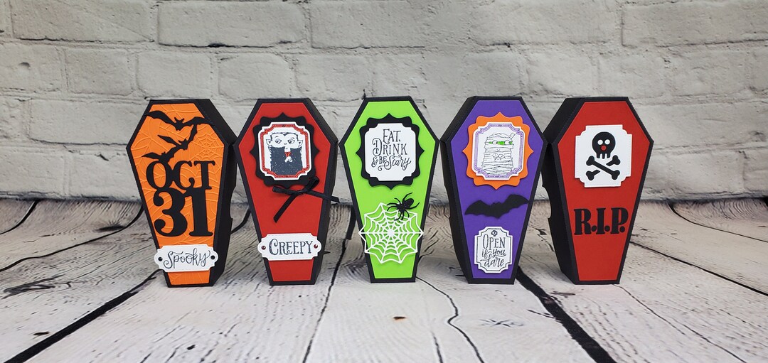 Halloween Coffin Treat Boxes, Halloween Coffin Favor Boxes, Coffin ...