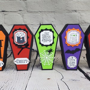 Halloween Coffin Treat Boxes, Halloween Coffin Favor Boxes, Coffin ...