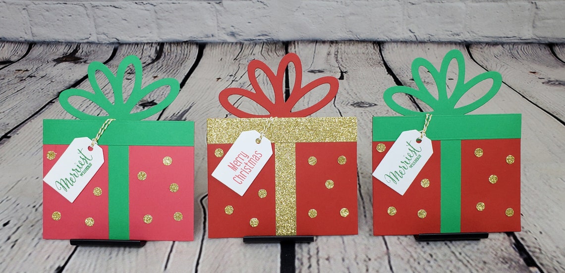 Christmas Present Gift Card Holder Handmade Christmas Gift - Etsy