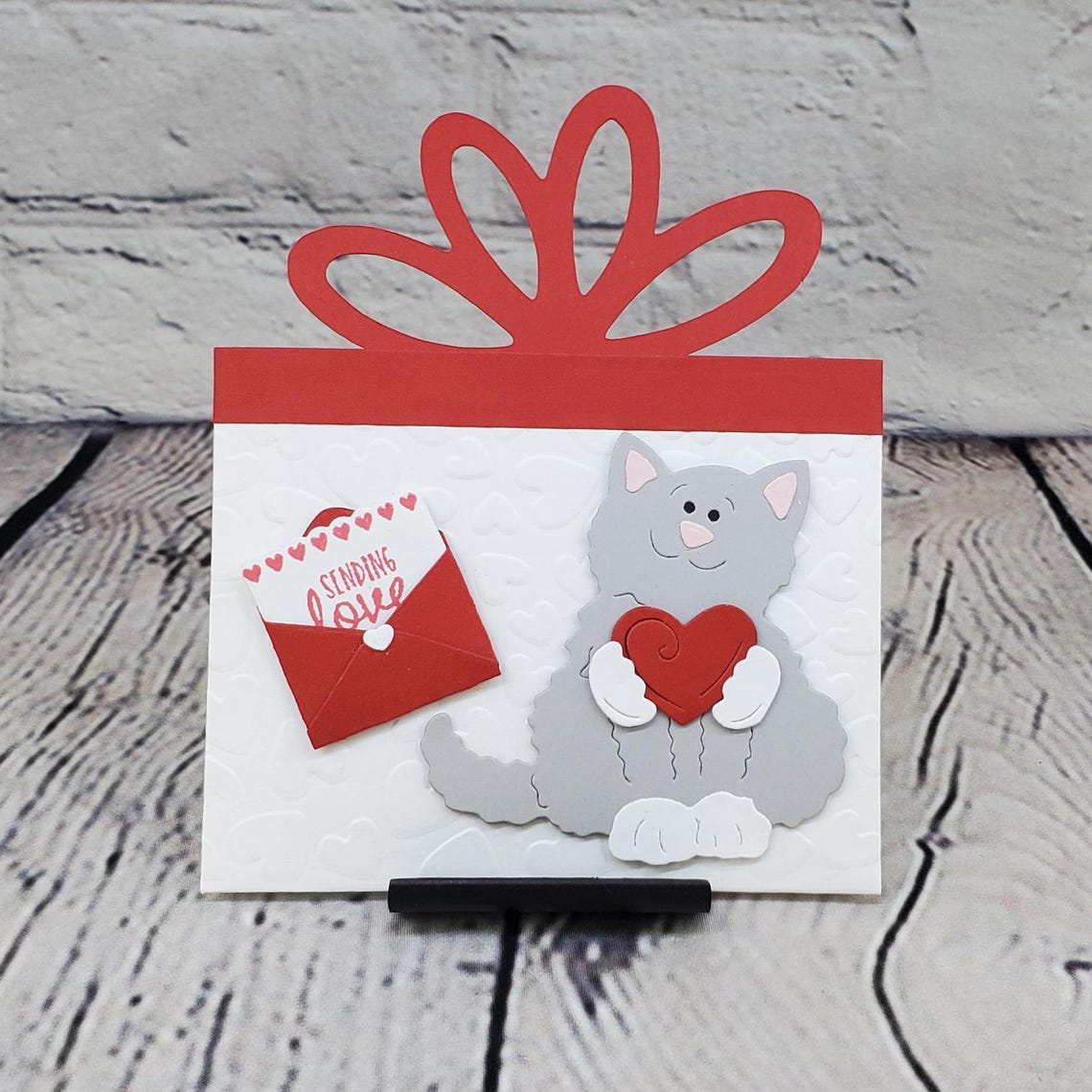 Valentine Cat Gift Card Holder, Valentine's Day Gift Card Holder ...