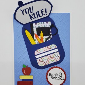 Back to School Backpack Card for Student or Teacher, 1st Day of School ...