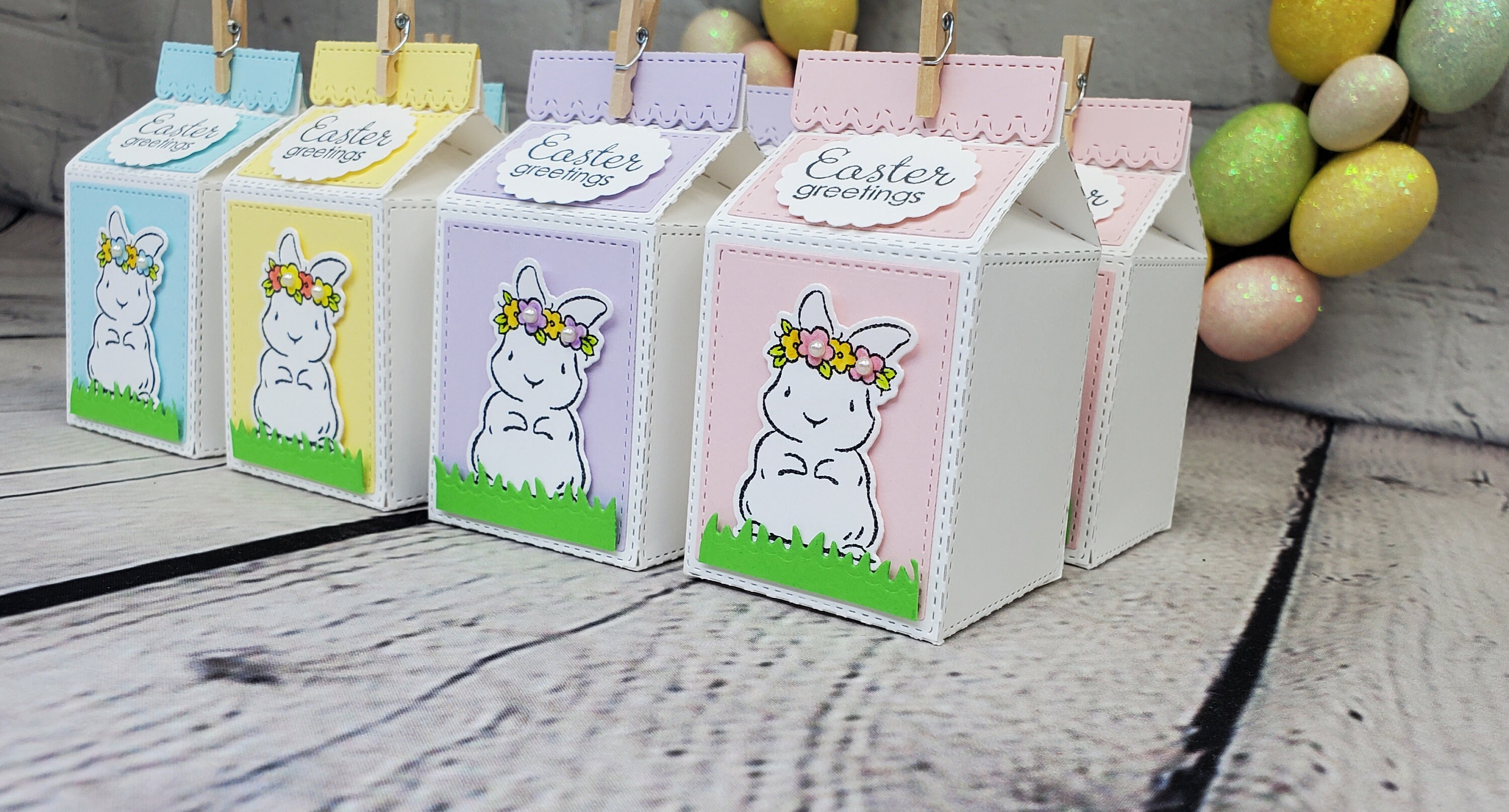 Easter Bunny Milk Carton Treat Boxes, Easter Favor Boxes, Easter Treat ...