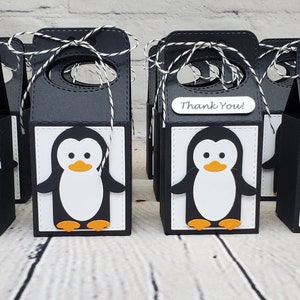 Penguin Gable Treat Boxes, Penguin Party Favor, Penguin Gift Boxes ...