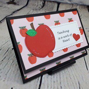 Apple Teacher Gift Card Holder Pink, Teacher Appreciation Gift Card ...