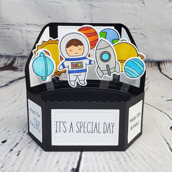 Astronaut Pop up Card - Etsy