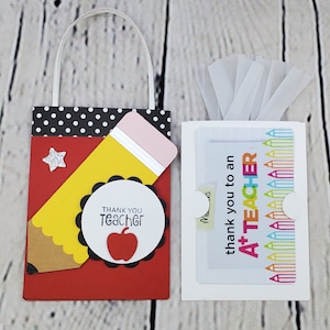 Pencil Teacher Thank You Gift Card Holder, Teacher Appreciation Gift ...
