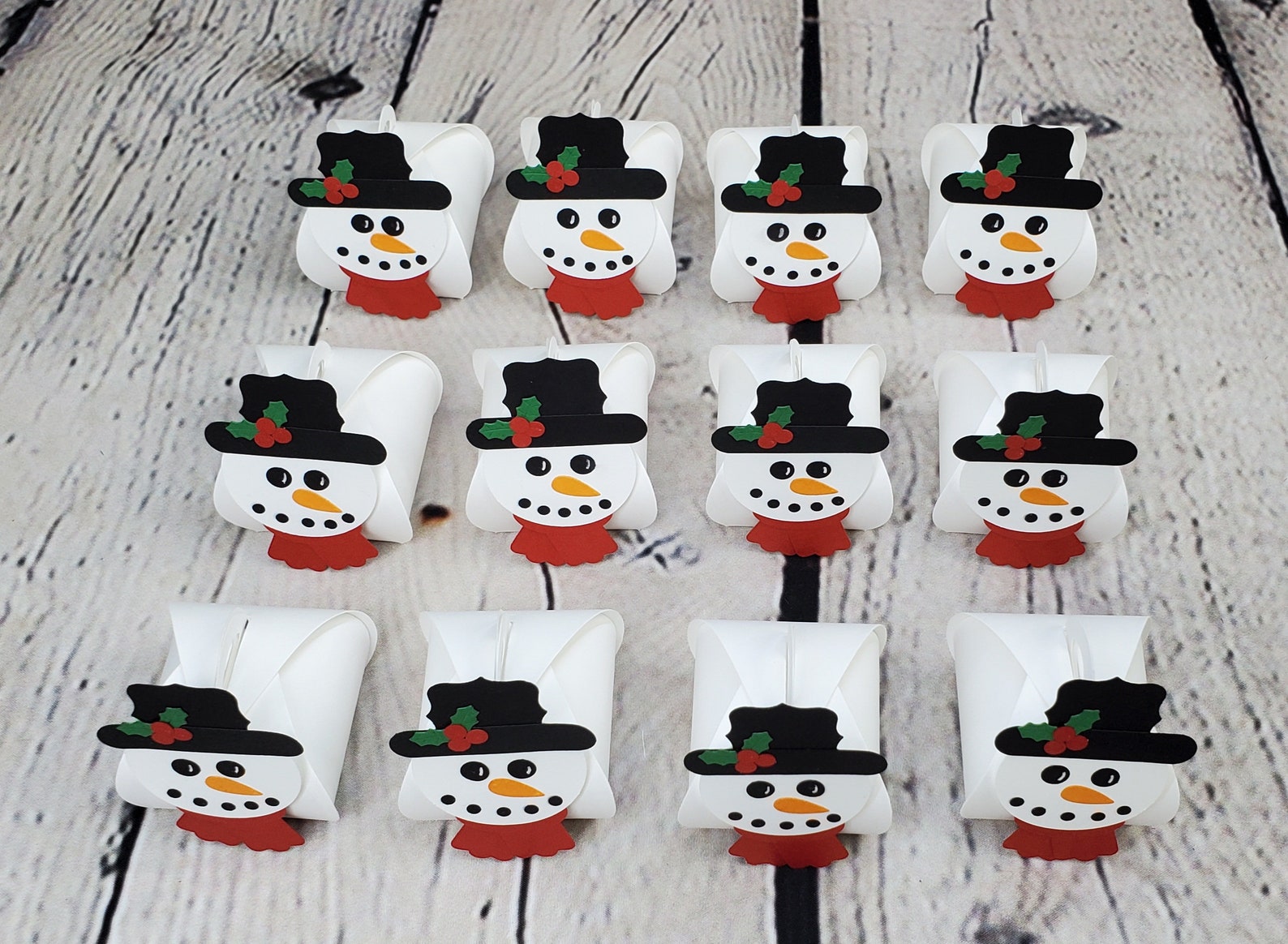 Snowman Treat Boxes Snowman Favor Boxes Christmas Treat | Etsy