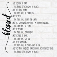 Beatitudes SVG - the Beatitudes SVG - Matthew 5:3-12 SVG - Christian ...