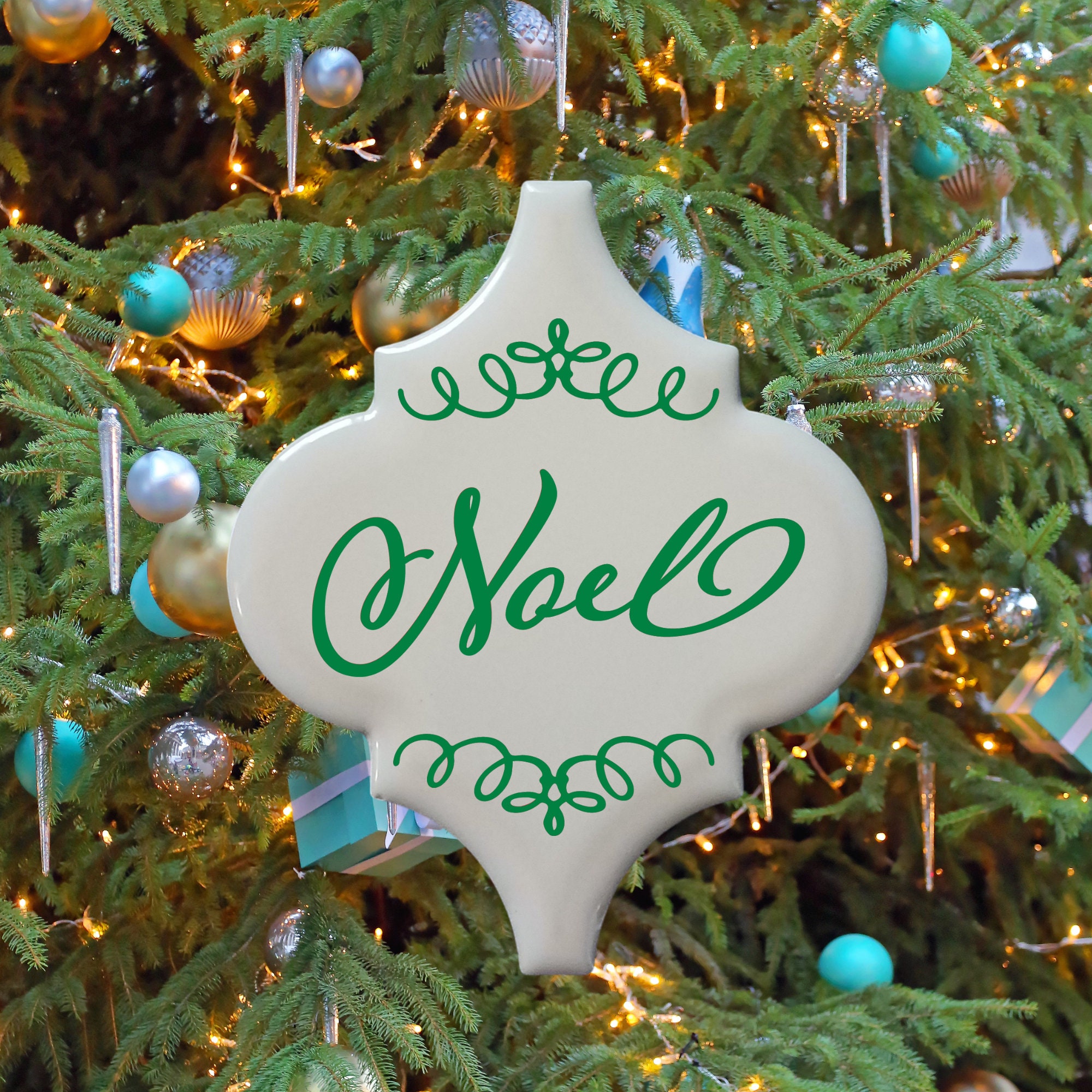 Noel Ornament SVG Tile Ornament SVG Tile Ornament Template | Etsy