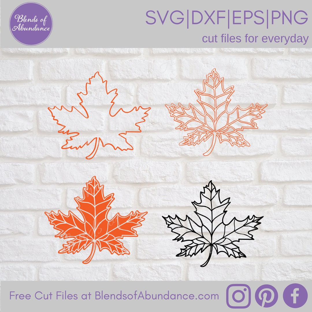 Maple Tree Leaf SVG - Maple Leaf Outline - Autumn Leaf - Autumn SVG ...
