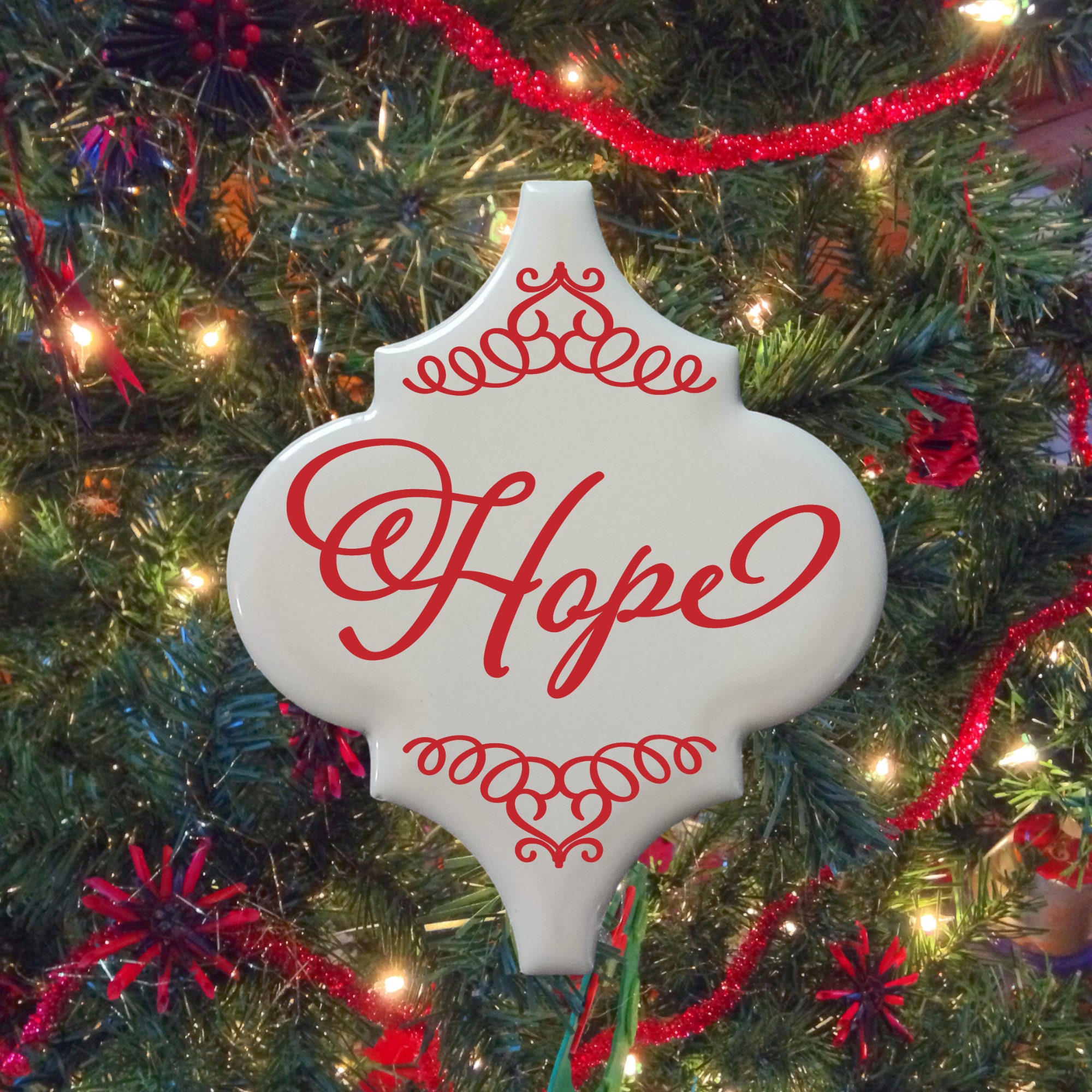 Hope Ornament SVG Tile Ornament SVG Tile Ornament Template - Etsy