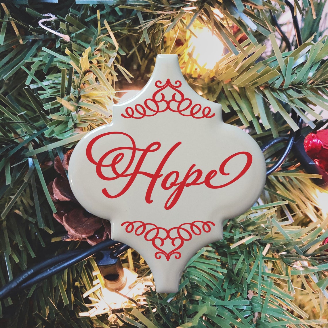 Hope Ornament SVG Tile Ornament SVG Tile Ornament Template | Etsy