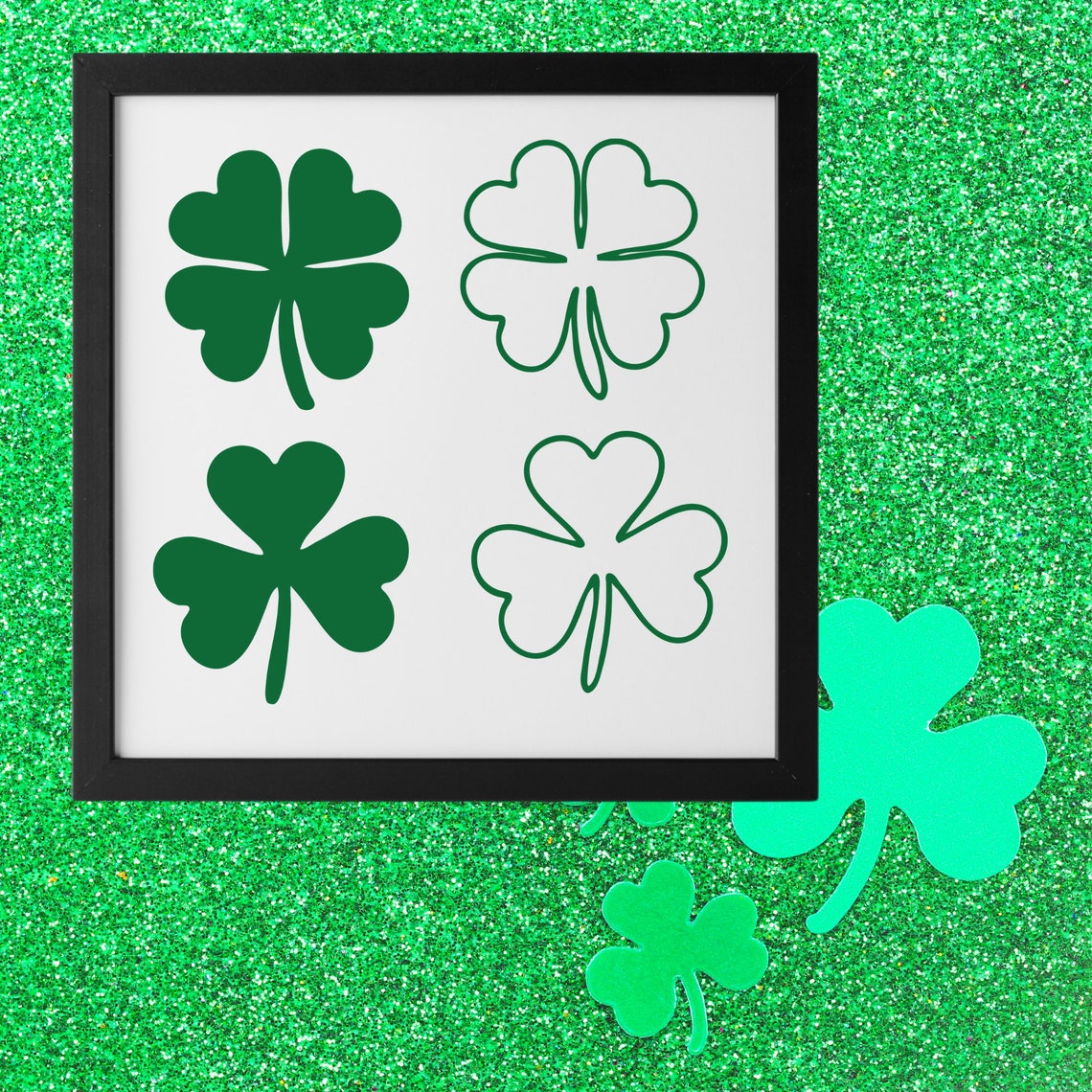 St Patrick's Day Clover Bundle SVG Shamrock Bundle Svg | Etsy