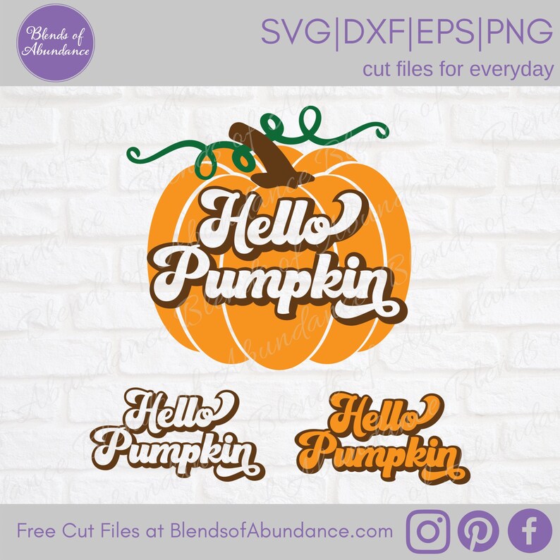 Hello Pumpkin SVG Pumpkin Svg Retro Hello Pumpkin Svg | Etsy