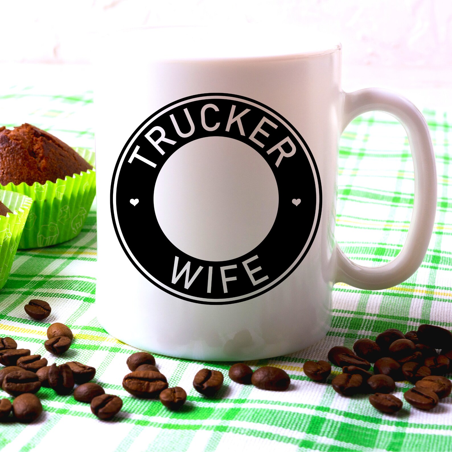 Trucker Wife Label SVG Coffee Cup Label SVG Starbucks Cup | Etsy