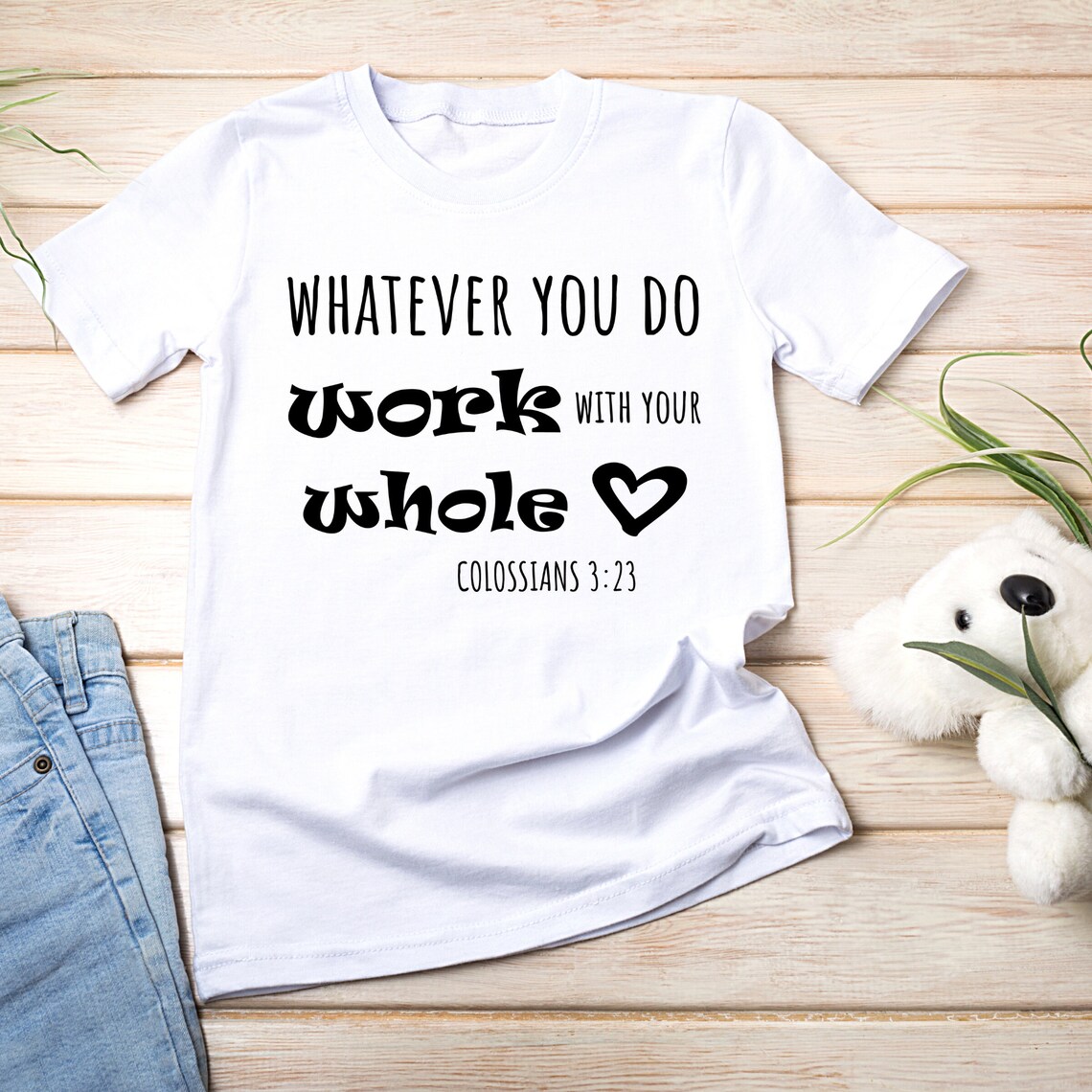 Whatever You Do Work With Your Whole Heart SVG Whole Heart | Etsy