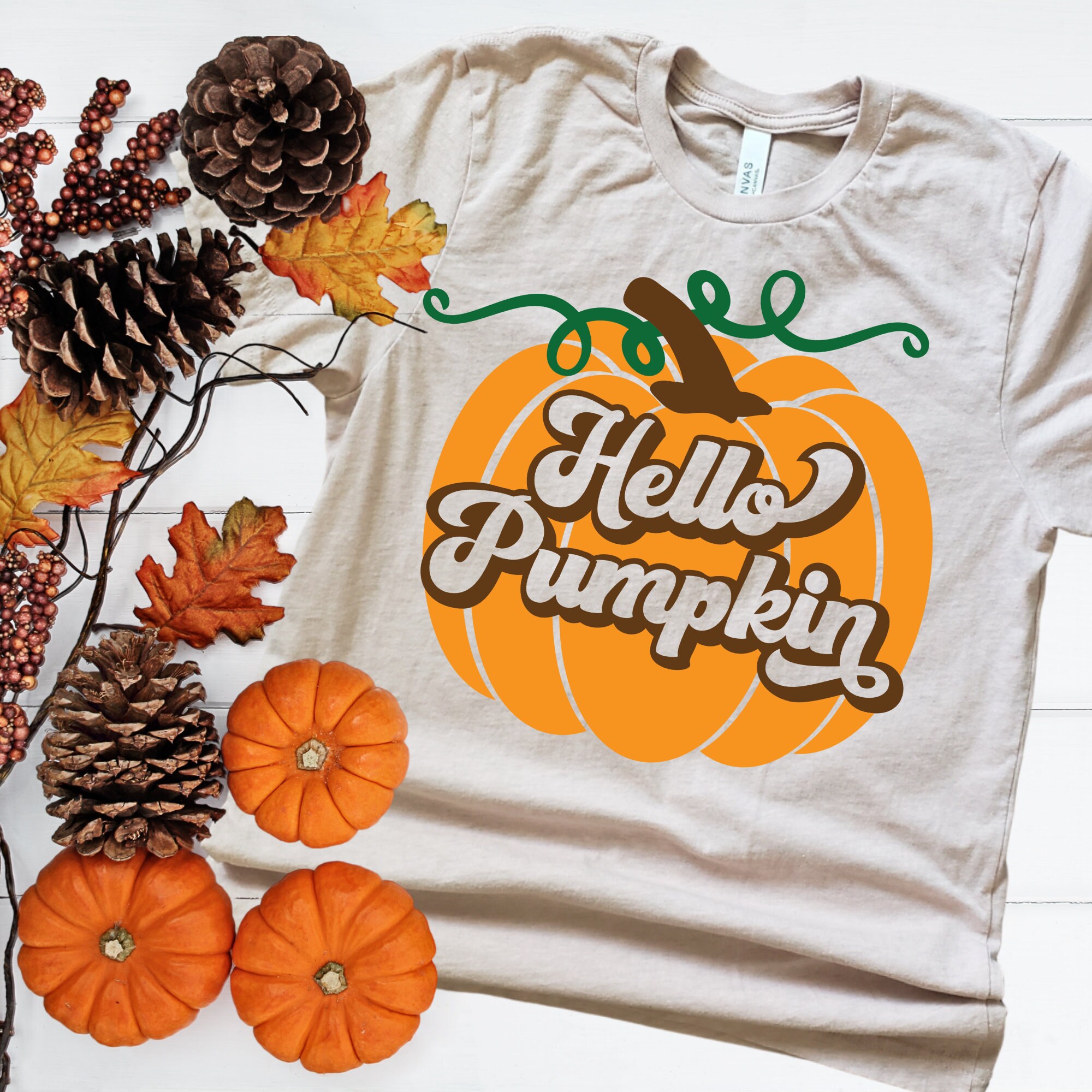 Hello Pumpkin SVG Pumpkin Svg Retro Hello Pumpkin Svg - Etsy