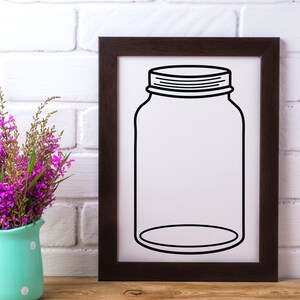 Canning Jar SVG Farmhouse SVG Kitchen Jar Svg Empty Jar - Etsy